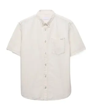 Prada Short-sleeved Chambray Shirt - White