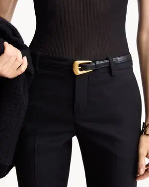 Saint Laurent Metal Buckle Belt