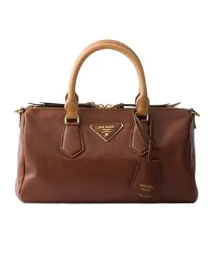 Prada Small Leather Top-handle Bag - Brown