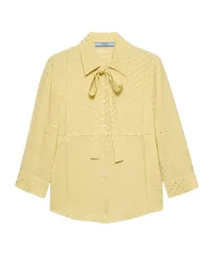 Prada Polka-dot Satin Shirt