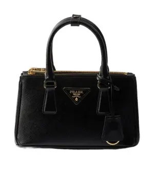 Prada Galleria Patent Saffiano Leather Mini-bag - Black