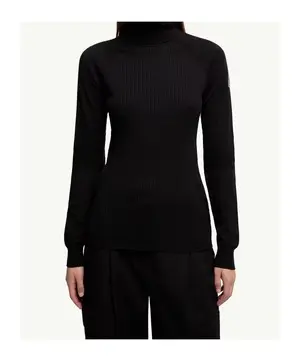 Moncler Ribbed Wool Blend High Neck Jumper