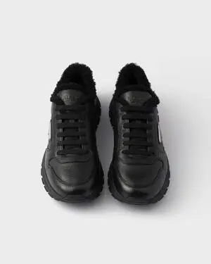 Prada Triangle-logo Lace-up Sneakers