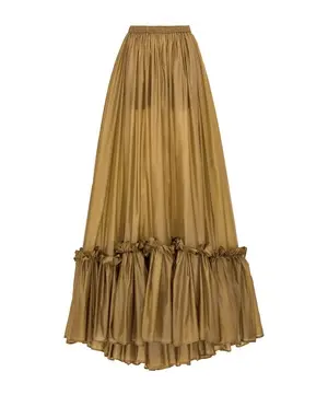 Saint Laurent Jupe En Nylon - Brown