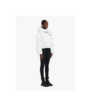 Prada Cropped Technical Re-nylon Down Jacket With Hood