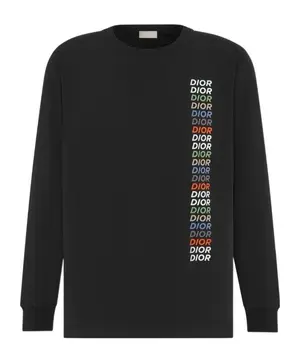 Dior Crew Neck Long-sleeved T-shirt - Black