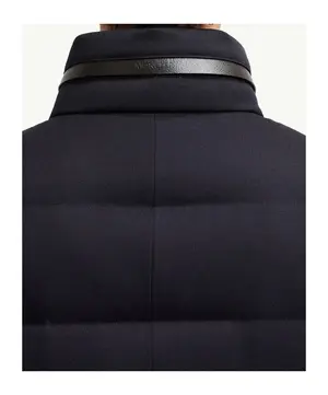 Moncler Vallon Pierre Hooded Wool Long Down Jacket