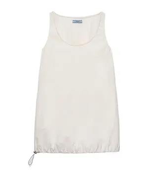 Prada Sleeveless Technical Pongé Mini-dress - Ivory