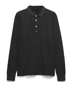 Prada Long-sleeved Cotton Polo Shirt