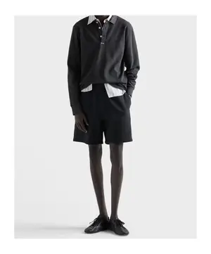 Prada Long-sleeved Cotton Polo Shirt