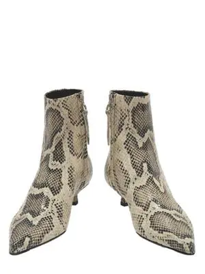 AeydĒ Sofie Snakeskin-effect Ankle Boots