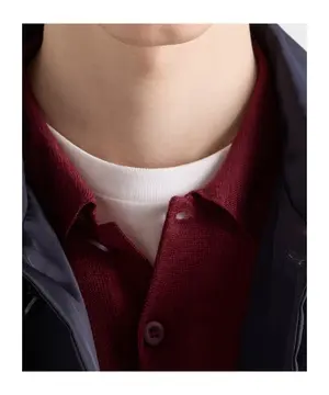 Prada Wool And Silk Polo Sweater - Wine Red