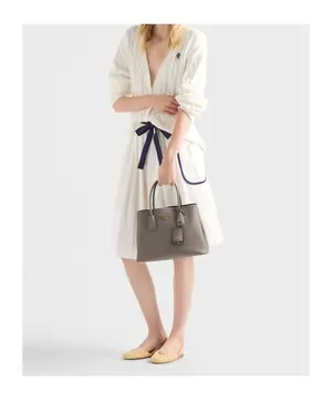 Prada Double Medium Saffiano Leather Bag