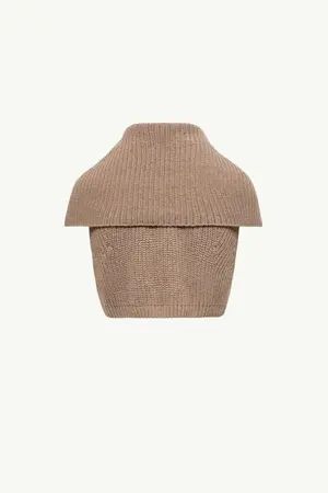 Moncler Wool Cashmere Zip-up Cape - Brown
