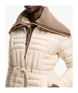 Moncler Wool Cashmere Zip-up Cape - Brown