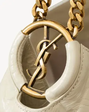 Saint Laurent Hortense Hobo In Shiny Leather