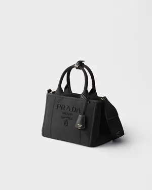 Prada Jardinière Small Cotton Canvas Bag