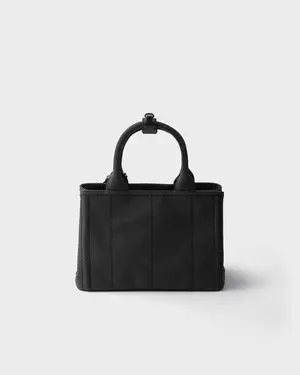 Prada Jardinière Small Cotton Canvas Bag