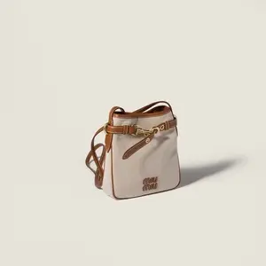 Miu Miu Canvas And Leather Pouch