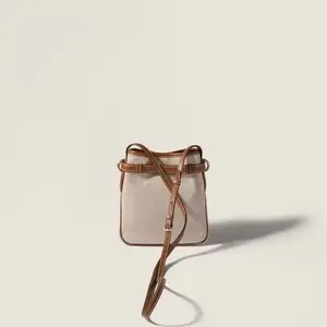 Miu Miu Canvas And Leather Pouch