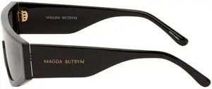Magda Butrym Black Logo D-frame Sunglasses