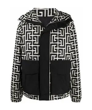 Balmain All-over Monogram Padded Jacket