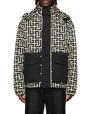 Balmain All-over Monogram Padded Jacket