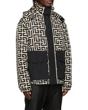 Balmain All-over Monogram Padded Jacket