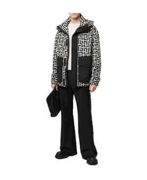 Balmain All-over Monogram Padded Jacket