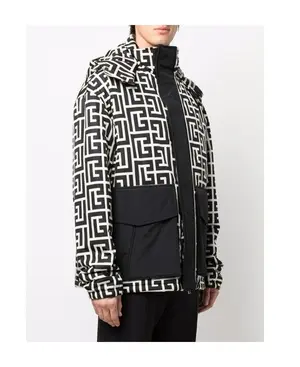 Balmain All-over Monogram Padded Jacket