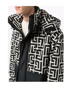 Balmain All-over Monogram Padded Jacket