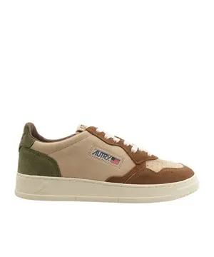 AUTRY Medalist Panelled Lace-up Sneakers - Nude
