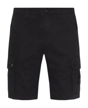 Stone Island Logo Shorts - Black