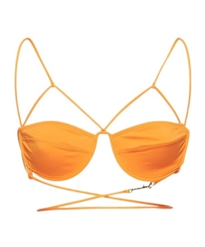 Jacquemus Strapless Bikini Top - Orange