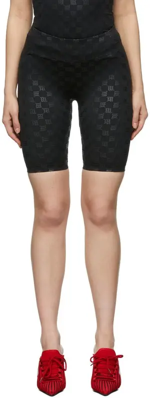 MISBHV Monogram High-rise Bike Shorts - Black