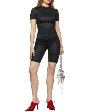MISBHV Monogram High-rise Bike Shorts - Black