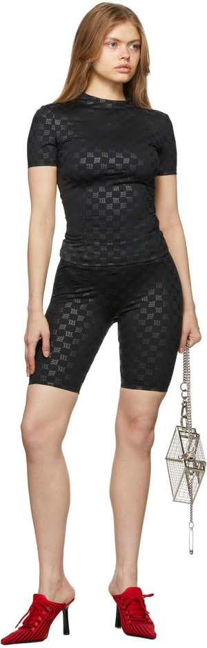 MISBHV Monogram High-rise Bike Shorts - Black