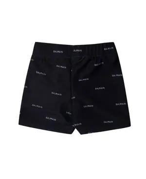 Balmain Logo Print Swimming Trunks