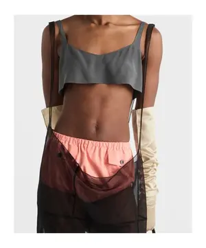 Prada Sleeveless Crepe De Chine Top