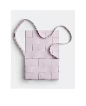 Bottega Veneta Cassette Woven Leather Shoulder Bag - Pink