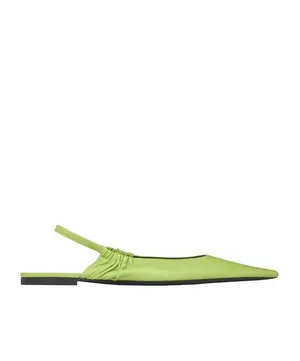 Saint Laurent Saint Laurent Anne-Marie Slingback Flats Lime