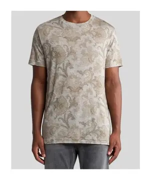 Etro Paisley-printed Crewneck T-shirt - Grey