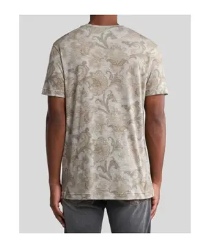 Etro Paisley-printed Crewneck T-shirt - Grey