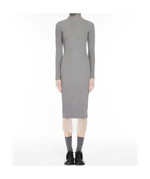 Sportmax Layered Ribbed Midi Dress