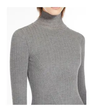 Sportmax Layered Ribbed Midi Dress