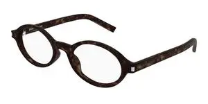 Saint Laurent Full Rim Oval Eyeglasses - Black