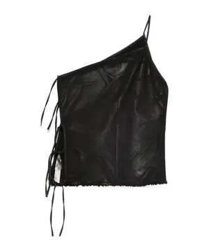 Rick Owens Asymmetrical Sling Top With Polished Hem