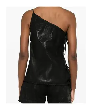 Rick Owens Asymmetrical Sling Top With Polished Hem