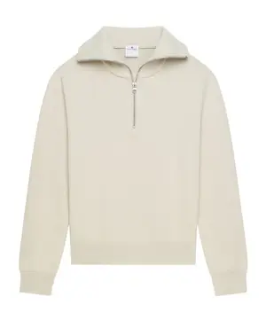 COURREGES Courrèges Half-zip Logo-embroidered Sweater - White