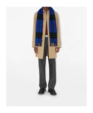Burberry Checked Fringed-edge Scarf